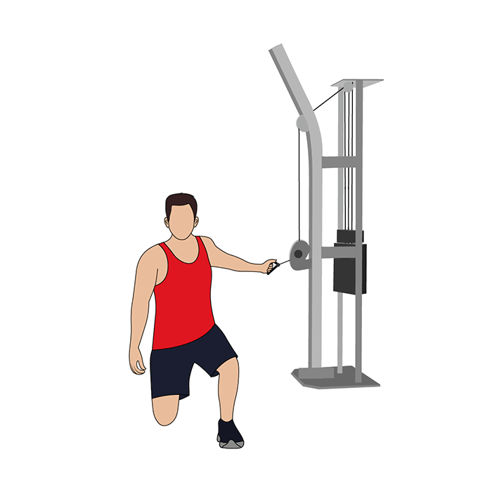 Unilateral cable fly - FITNESSSCHEMAS.NL